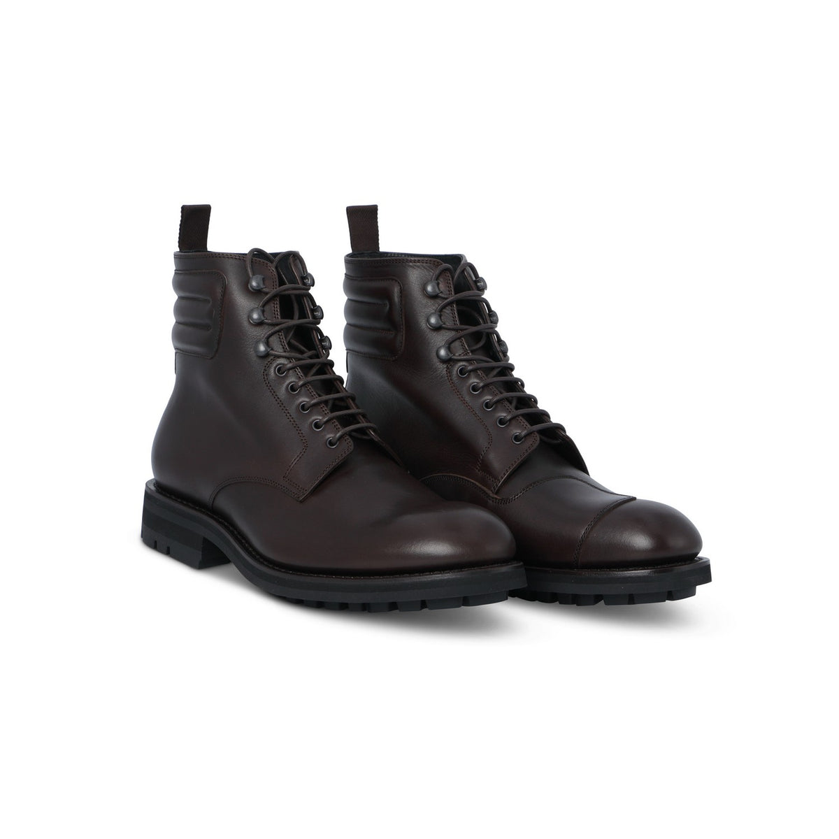 Boots - BIKER Leather & Commando Rubber Soles Lace-Ups– La Maison Degand