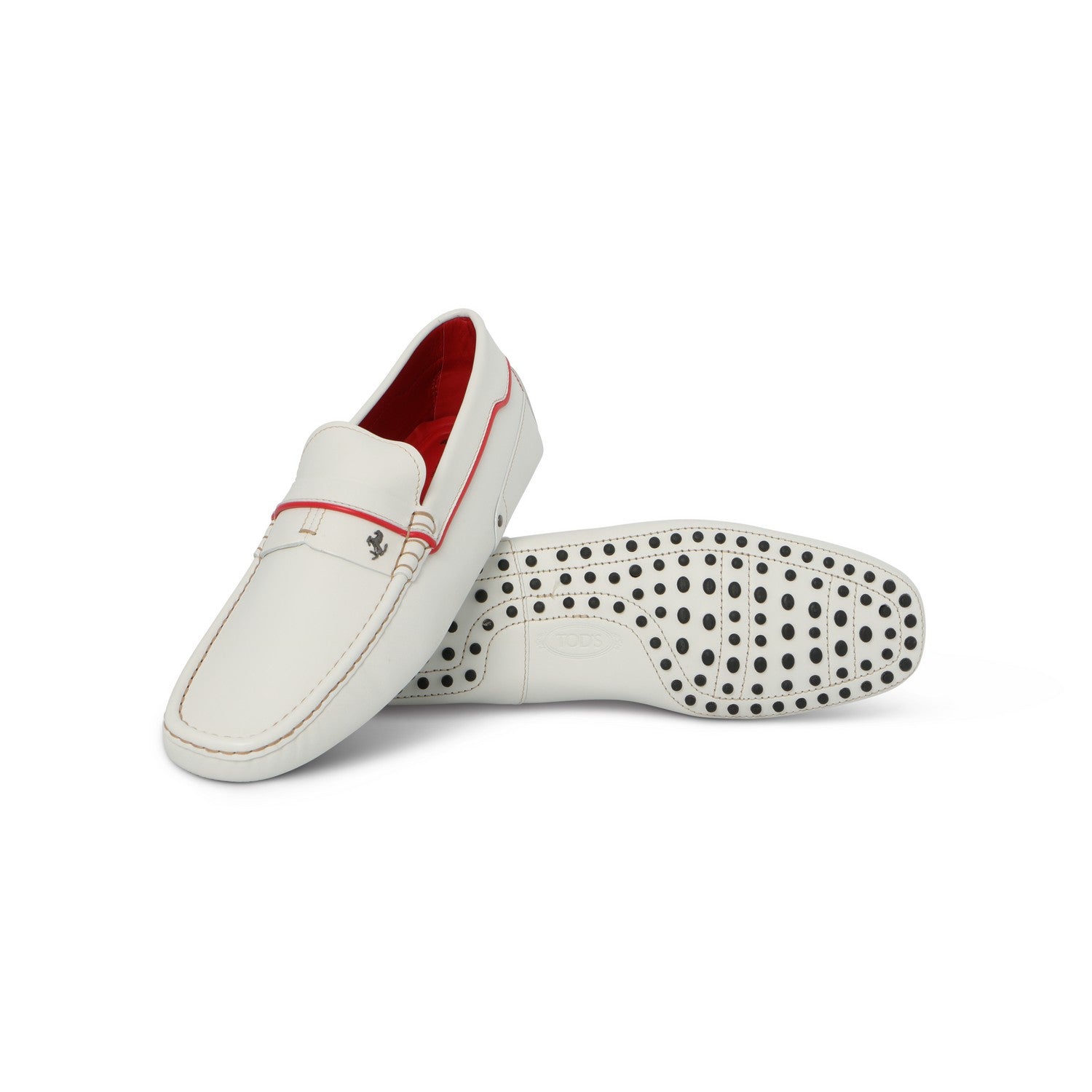 Tod's for Ferrari Loafers in White Leather– La Maison Degand