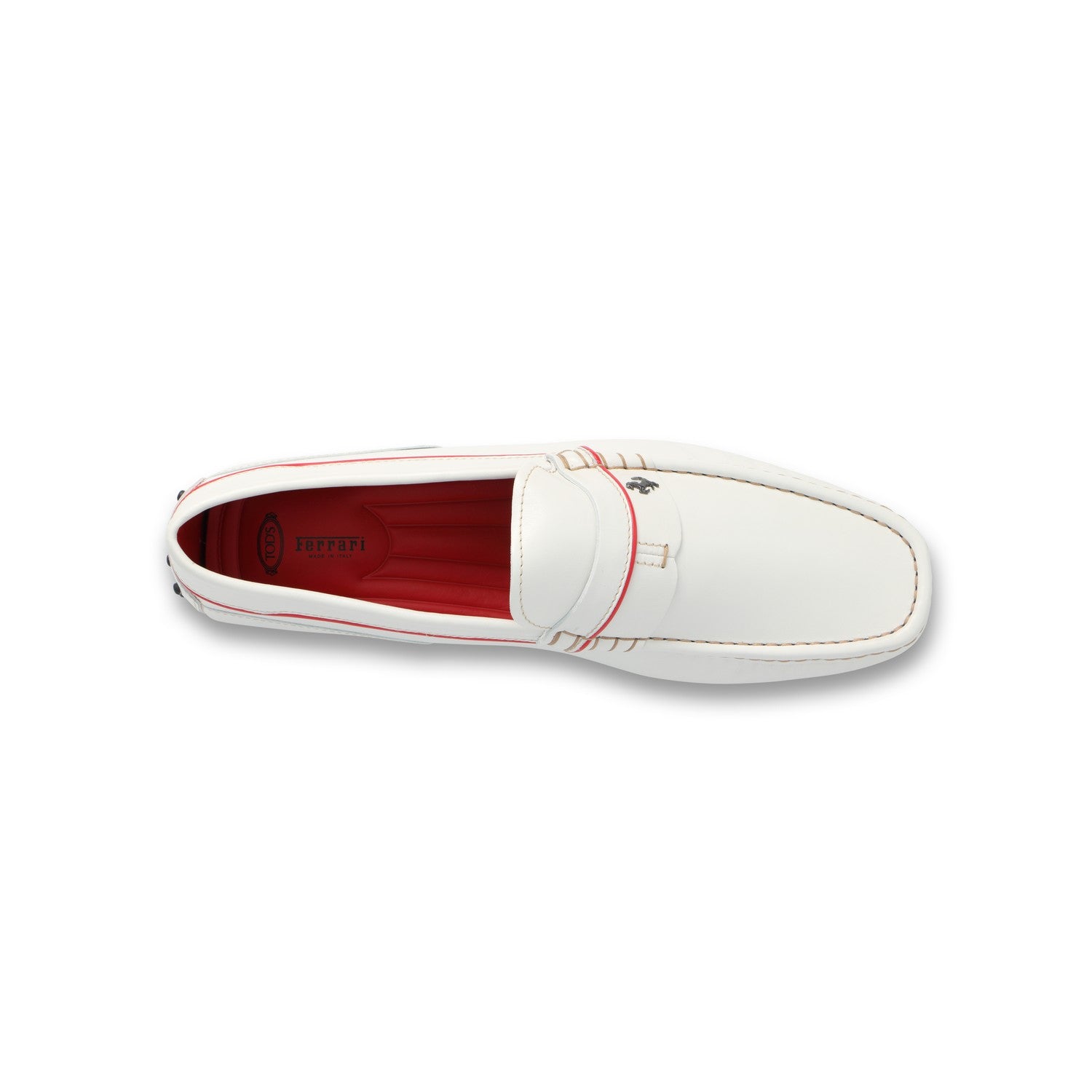Tod's for Ferrari Loafers in White Leather– La Maison Degand